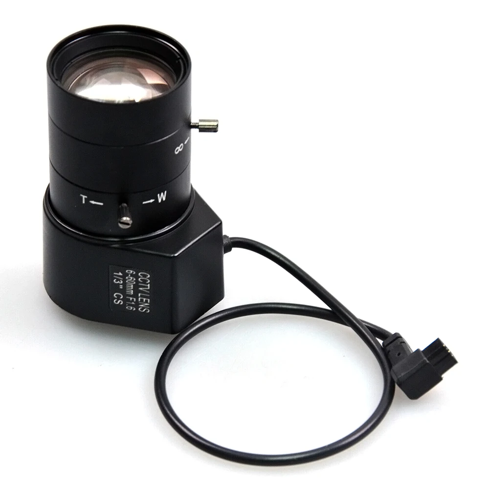 6-60 mm 10x Zoom Lens, F1.6, CS Mount for CCTV Systems - Ideal for ...