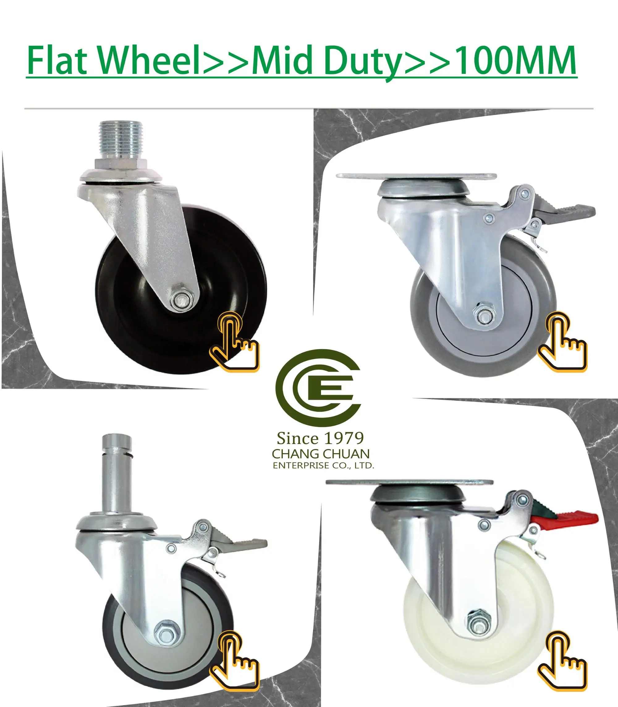 2.5-inch Tpr Caster Wheel With Adjustable Footings - Buy Industrial 2.5 ...
