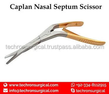 Caplan Nasal Septum Scissors Double Action Tc Angled Length 20cm Rhytidectomy Scissors - Buy ...