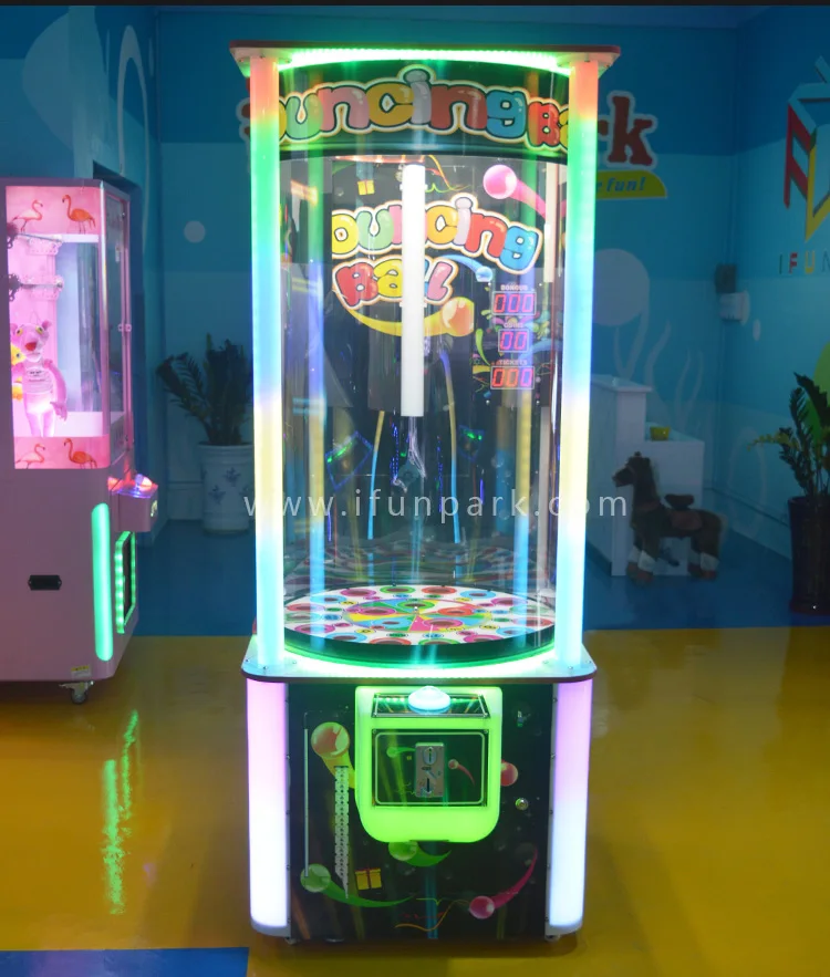 Coin Operated Happy Bouncing Lucky Ball Lottery Machine