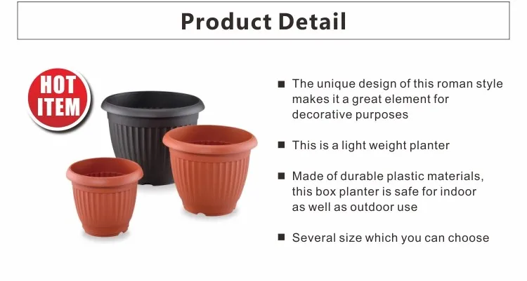 18 Inch Classic Outdoor Round Flower Pots Aiermei # 1015 - Buy Liter ...