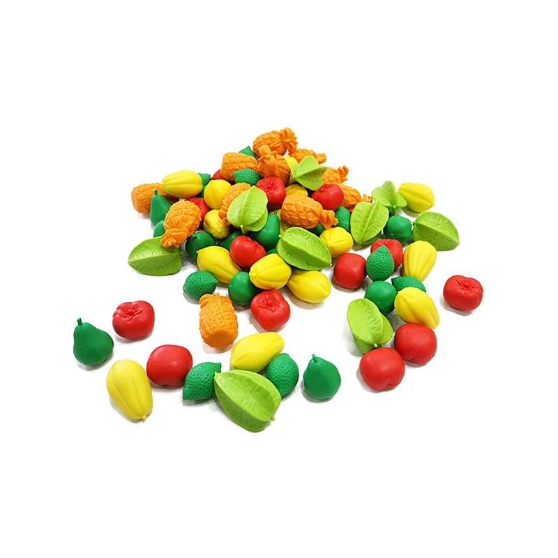 Plastic Preschool Teaching Aid Fruit Set Counters Math Manipulatives ...