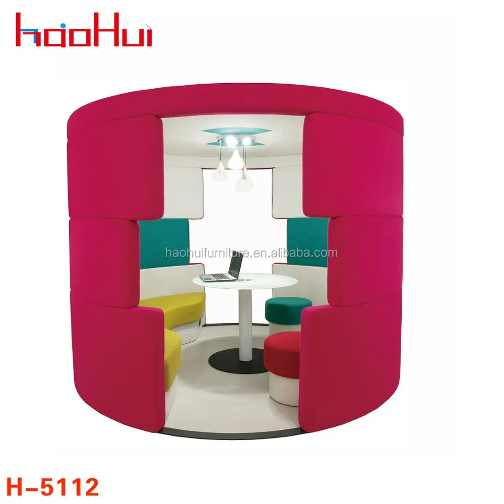 Hot Sell Office Furniture Round Meeting Pod Phone Pods With Seating ...