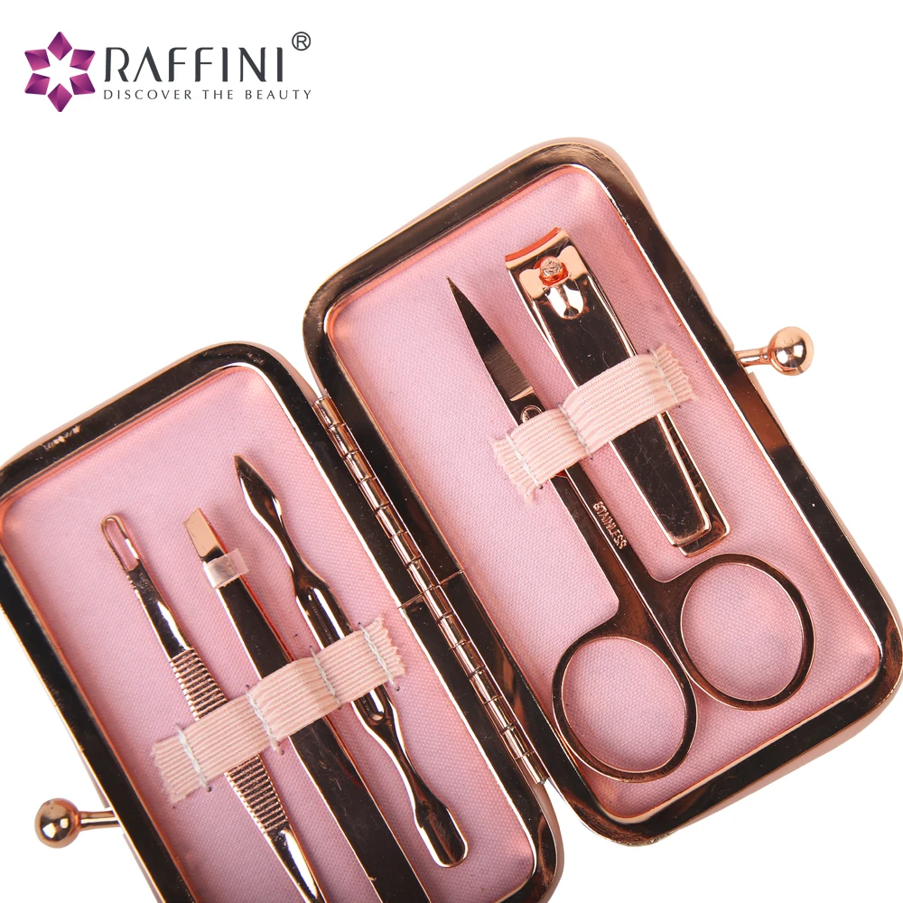 Raffini Newest Nail Care Stainless Steel 5pcs Gold Color Manicure Set ...