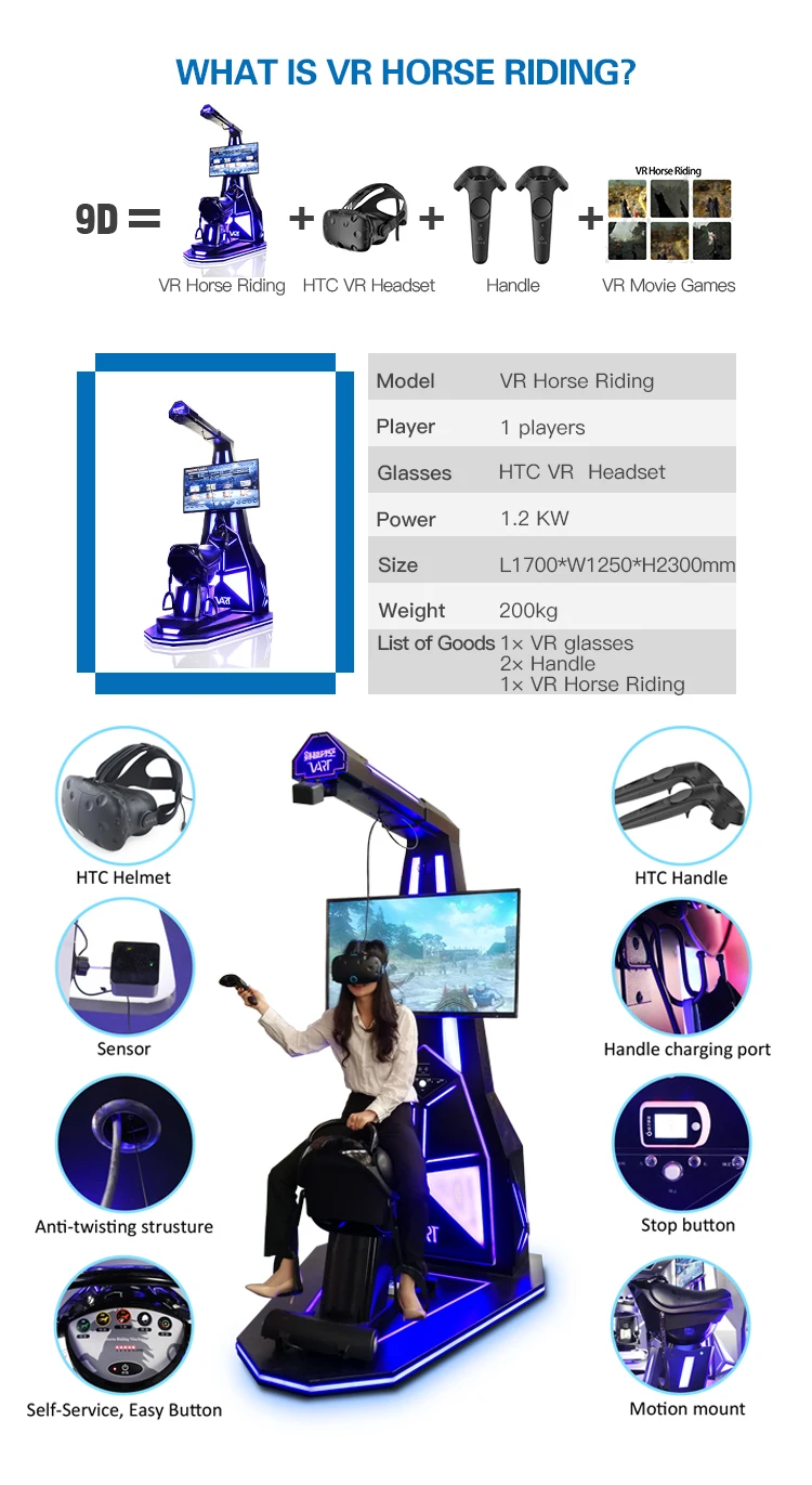 Interactive Game Experience Virtual Reality Horse Riding Vr Shooting ...