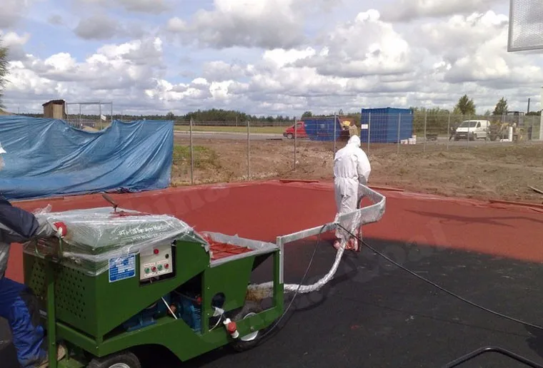 Ptj-120 Rubber Sprayer Machine For Sports Road/ High Pressure Sprayer ...