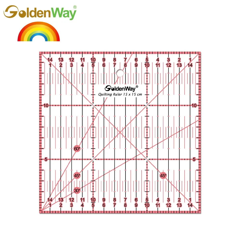 5 Colors Patchwork Square Quilting Ruler for Fabric Cutting