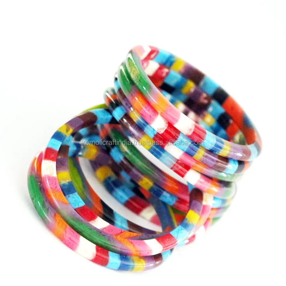 Multi Colour Plus Size Bangle Bracelet - India Plastic Bangles