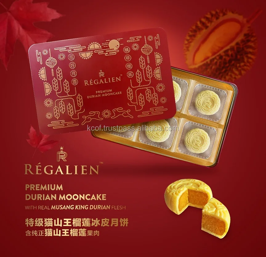 Malaysia Premium Frozen Musang King Durian Mooncake (contain Real ...