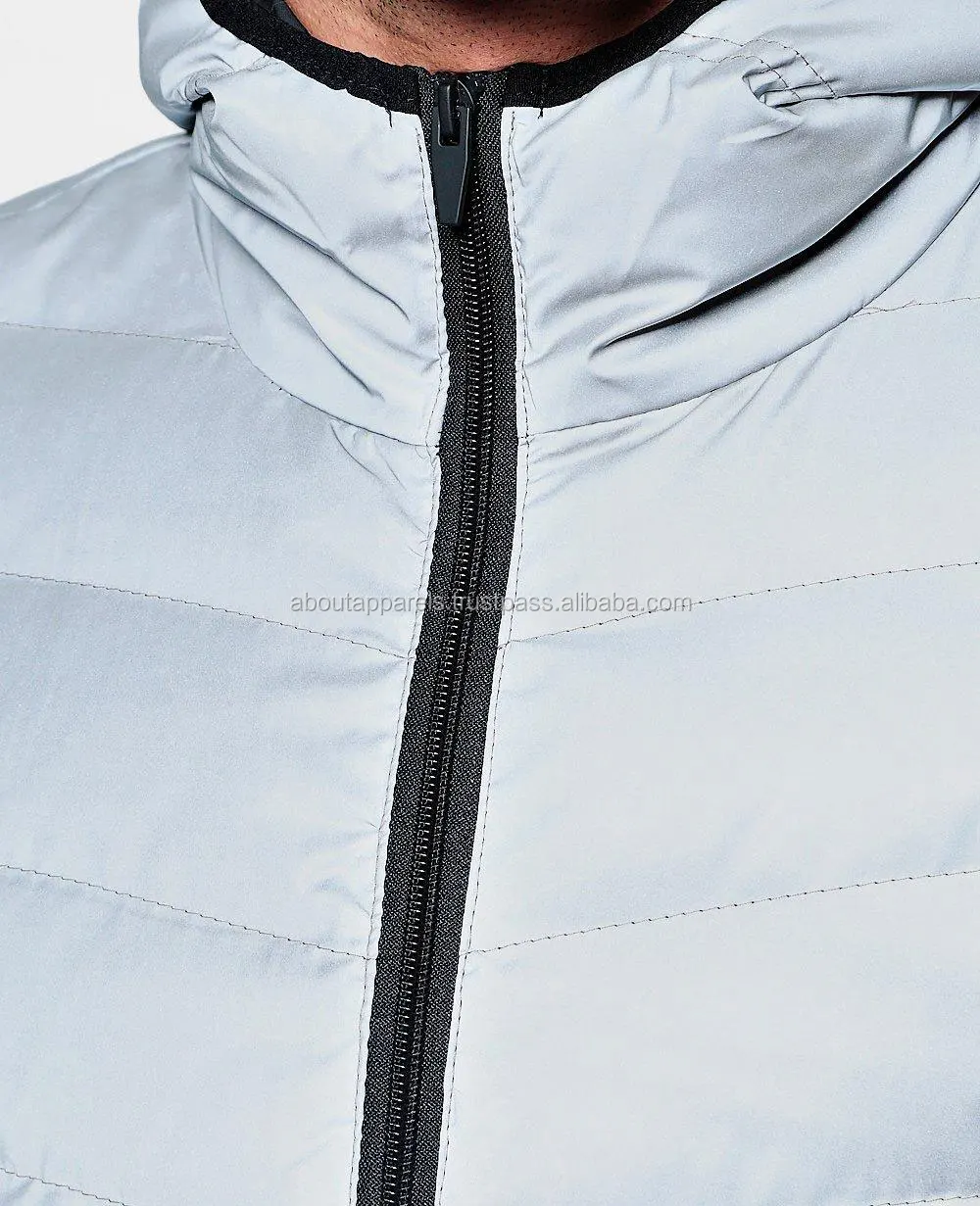 Bulk Customized Material Women Puffer Padding Simple Blank Bomber ...