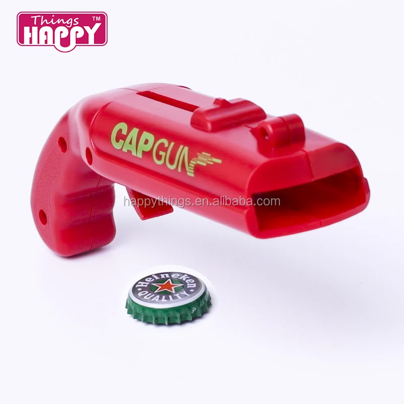 Custom Logo Capgun Opener - Low MOQ Plastic Bottle Gun Opener