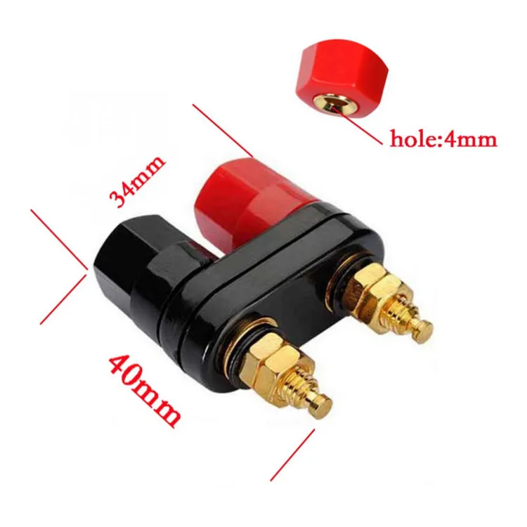 Gold Plated Brass Speaker Terminal Dual 5 Way Binding Post - Buy 5 Way ...