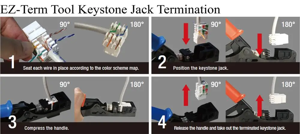 New Design For Cat5e Cat6 Category6a Rj45 Angled Keystone Jack Ez ...