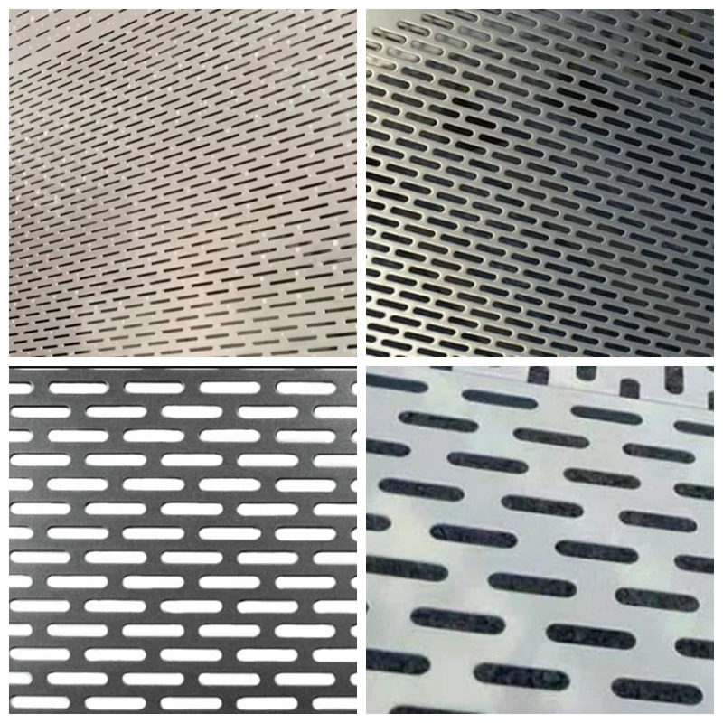 Exterior Decorative Oval Hole Shape Aluminum Perforated Metal Sheet ...