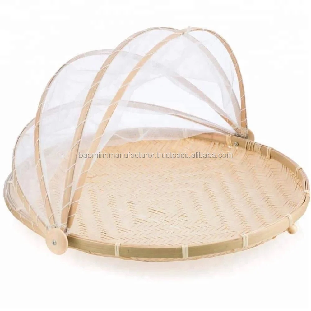 Colorful Bamboo Food Covers - Sustainable & Customizable