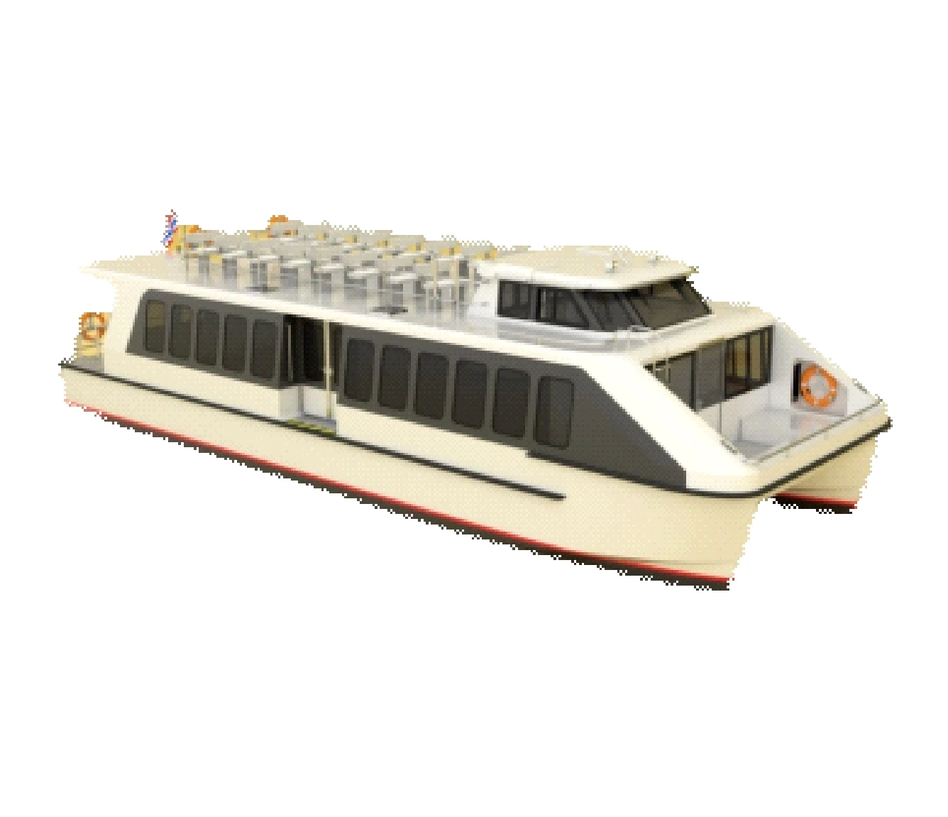 19m Aluminum Catamaran Passenger Ferry Boat for Tourism