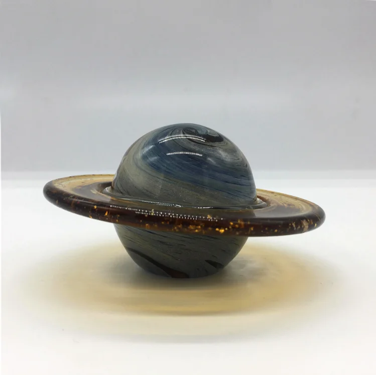 Handmade Art Glass Sculpture Glass Planet Satellite Group For ...