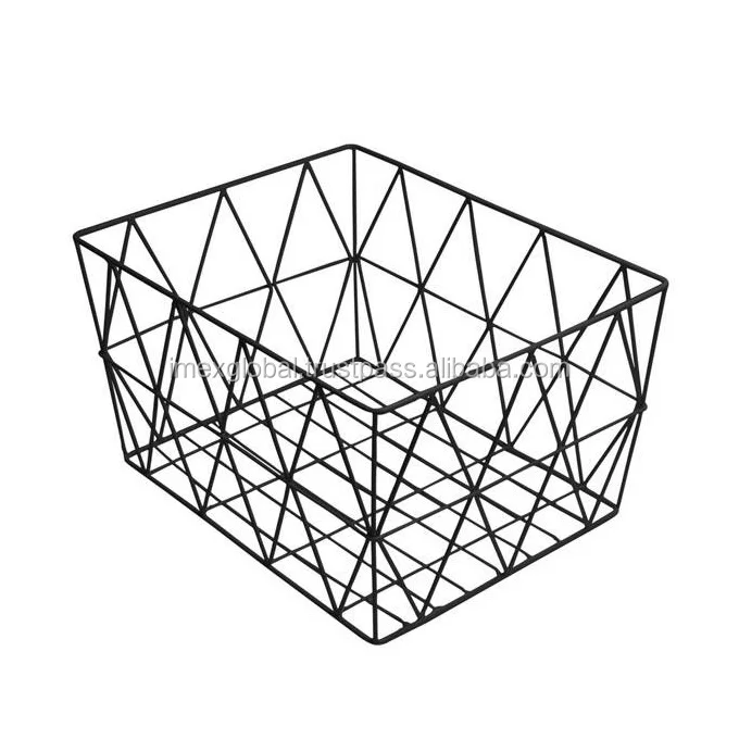 Wall Mounted Silver Wire Storage Basket Home Storage & Organization ...