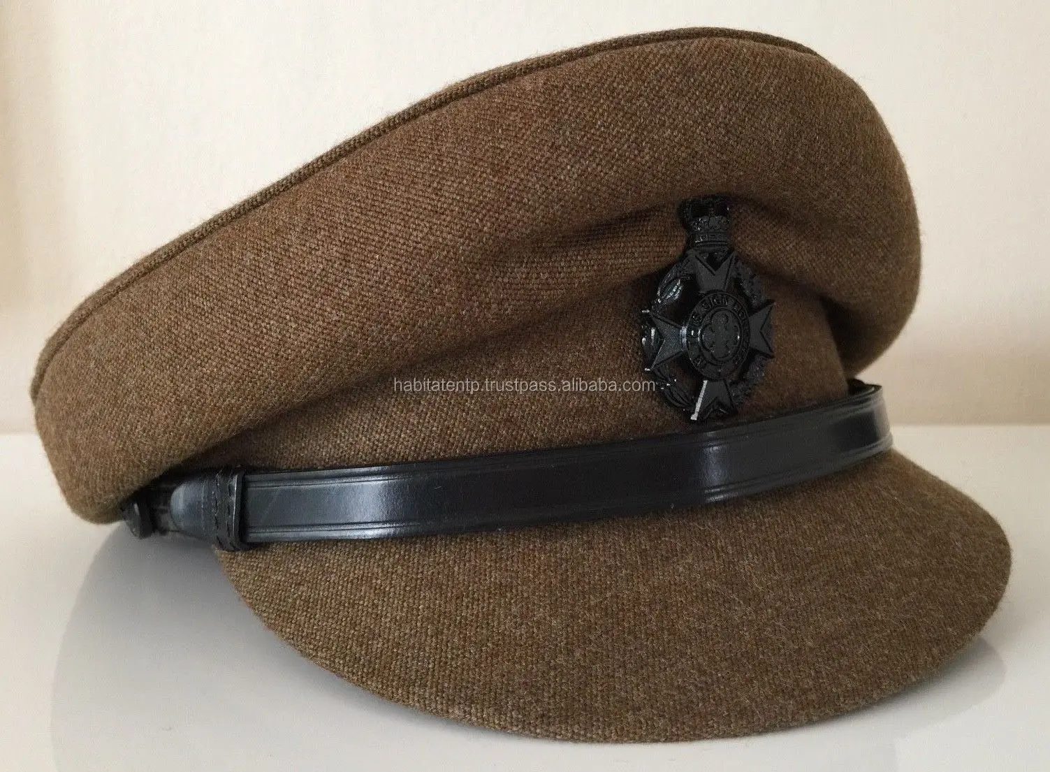 Womens Brown Officers No2 Dress Service Cap With Cloth Peaked - Buy ...