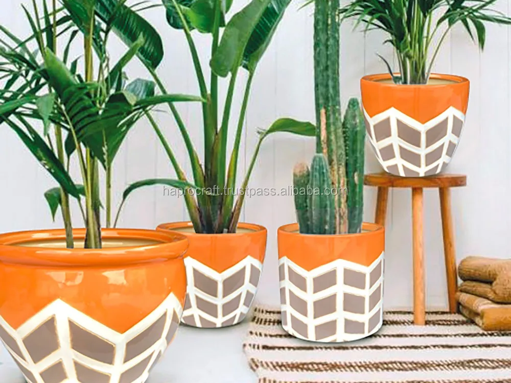 Pottery Hand Carved Ceramic Planter Pots, Ceramic Vase for Wholesales ...