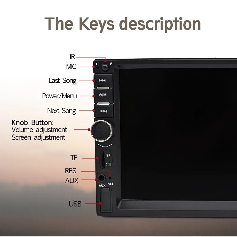 Universal 7inch Touch Screen User Manual Car Mp5 Player Double Din Mp5 ...