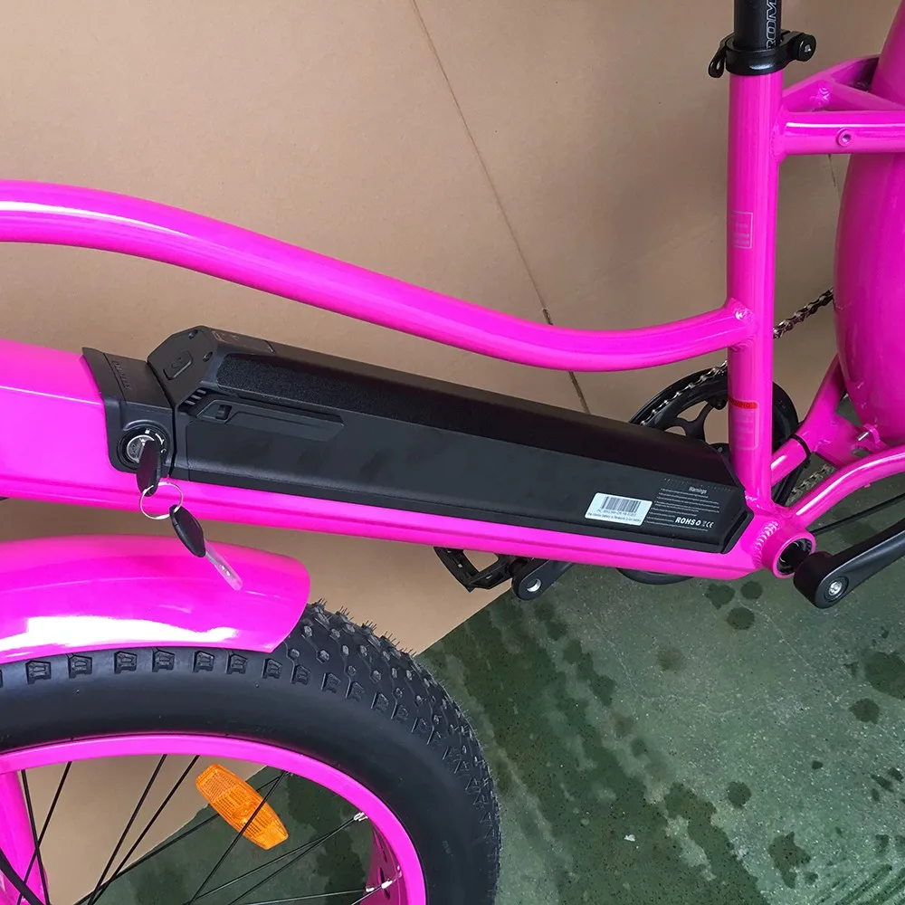 Pink 36v 48v 250w 350w 750w Bafang Motor Electric Women's Cruiser Bike ...