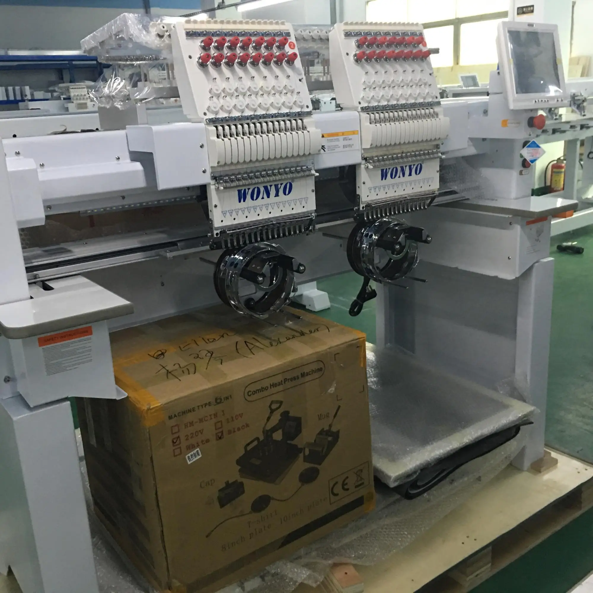 Two Head Computerized/computer Feiya Industrial Embroidery Machine ...