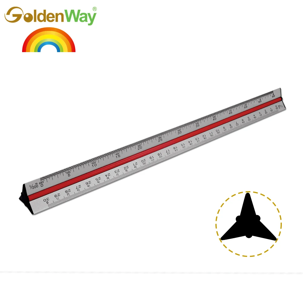 12" Aluminum Triangle Ruler - Precision for Architects