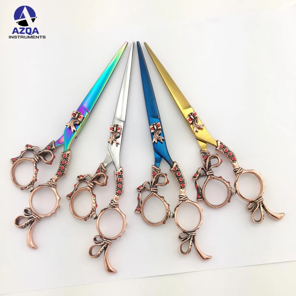 Multicolored Hair Scissors Dragon Handle Hair Cutting And Thinning ...