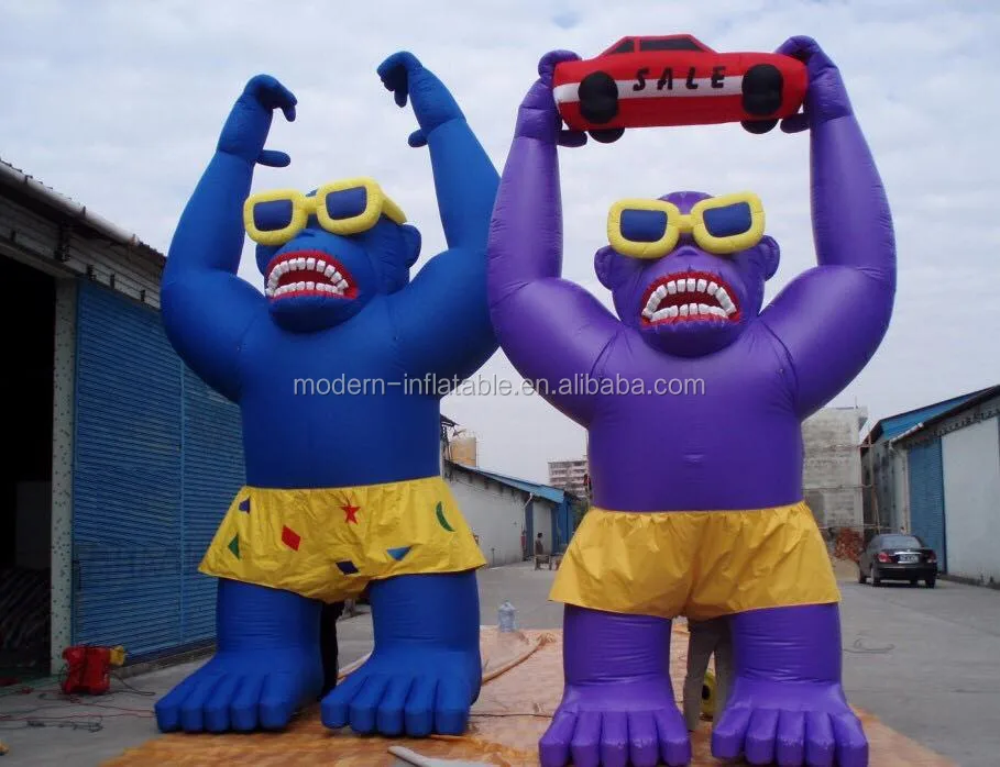 Customizable Color Giant Rooftop Inflatable Gorilla Rental For ...