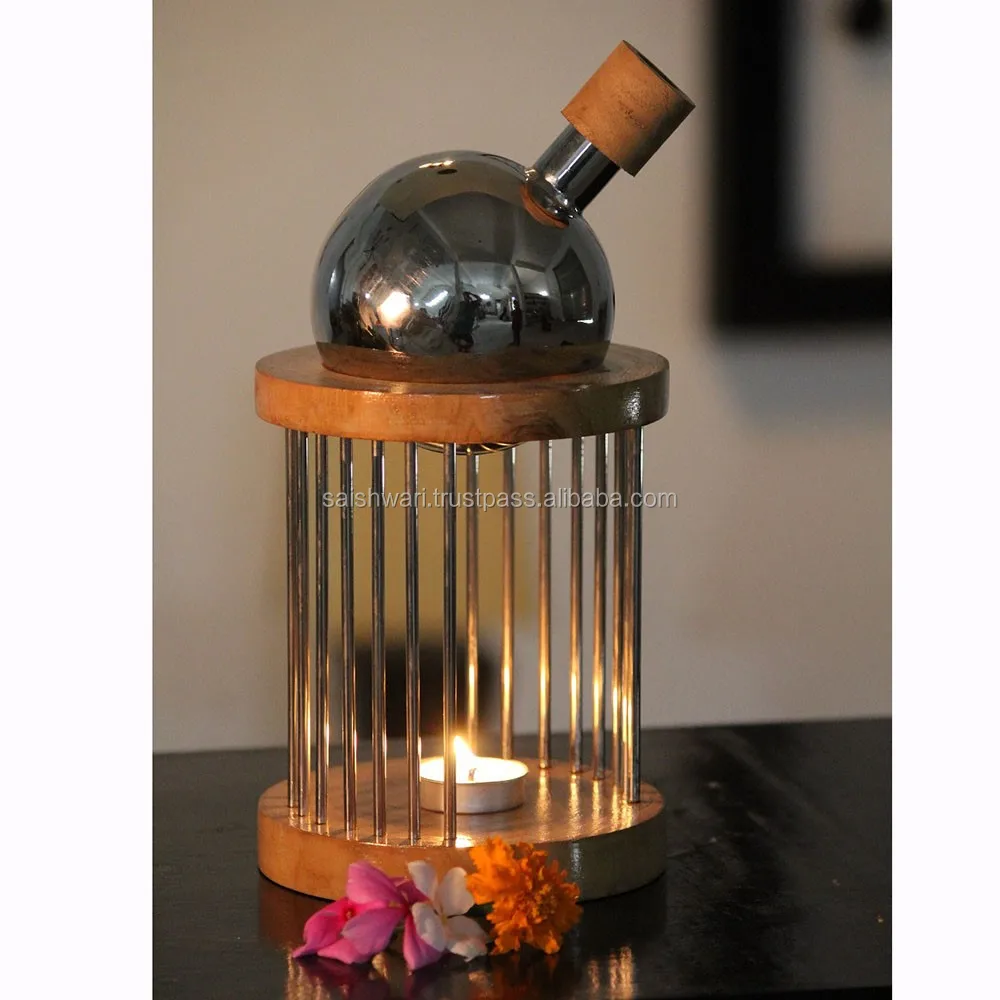 Wooden Glossy Teak Mango Wood Table Chimney Incense Traditional Oli ...