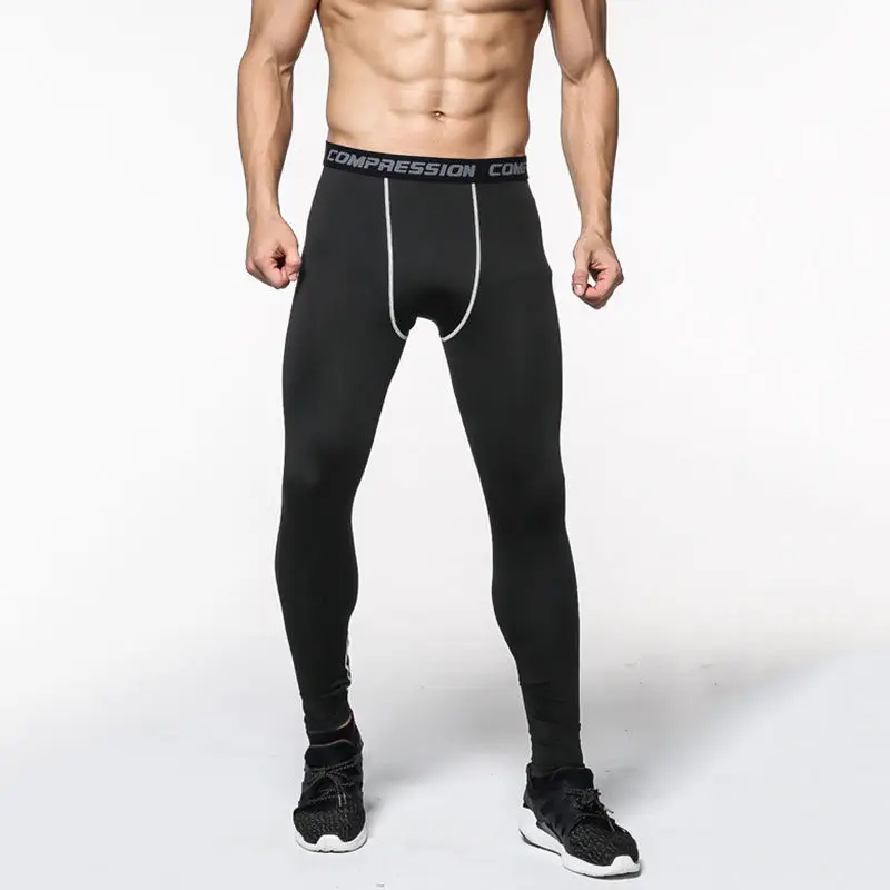 Men's Gym Sports Base Layer Compression Fitness Running Long Pants ...
