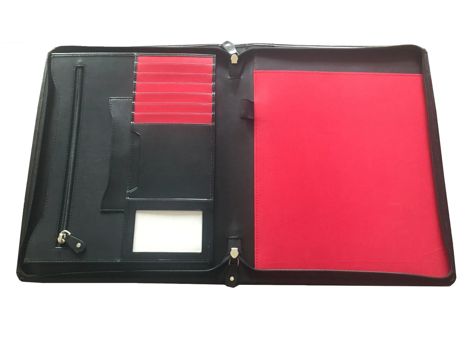 Eco-friendly A4 Conference Pu Leather Folder with 3 Ring Binder