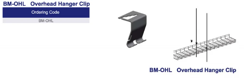 Wire Mesh Cable Tray Accessories - Overhead Hanger Clip Price