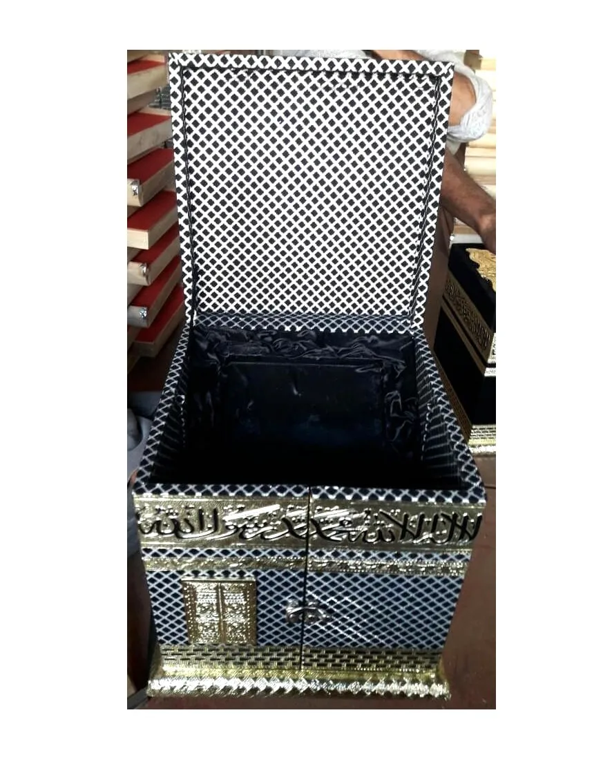 Wooden Quran Holder Box,Religion Muslim Quran Box With Silver Design ...