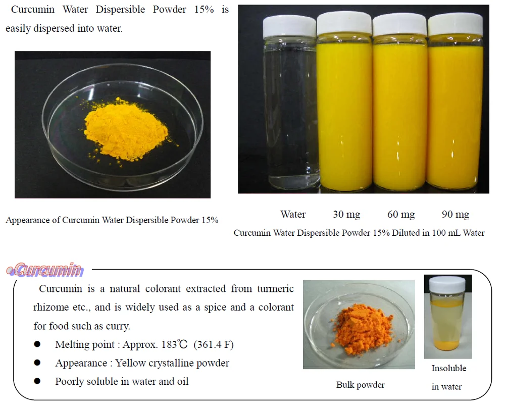 Japanese High Quality Curcumin Water Dispersible Powder Made in Japan ...
