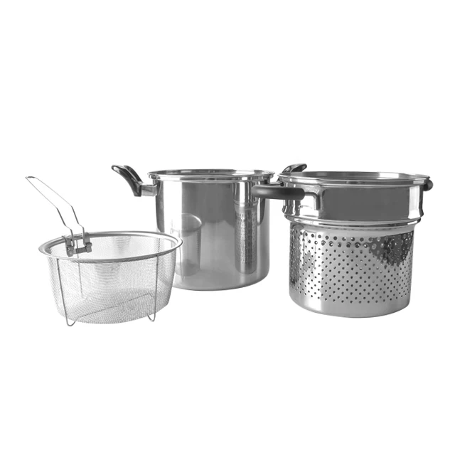 Olla Clásica De Acero Inoxidable Para Pasta Con Colador,3 Piezas - Buy ...