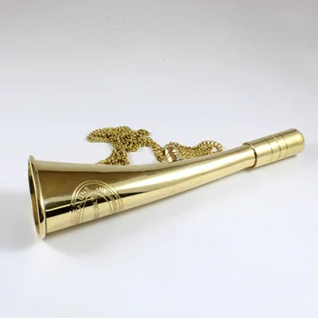 Brass Nautical Small Bigule Bugle Musical Wind Instrument With Chain ...