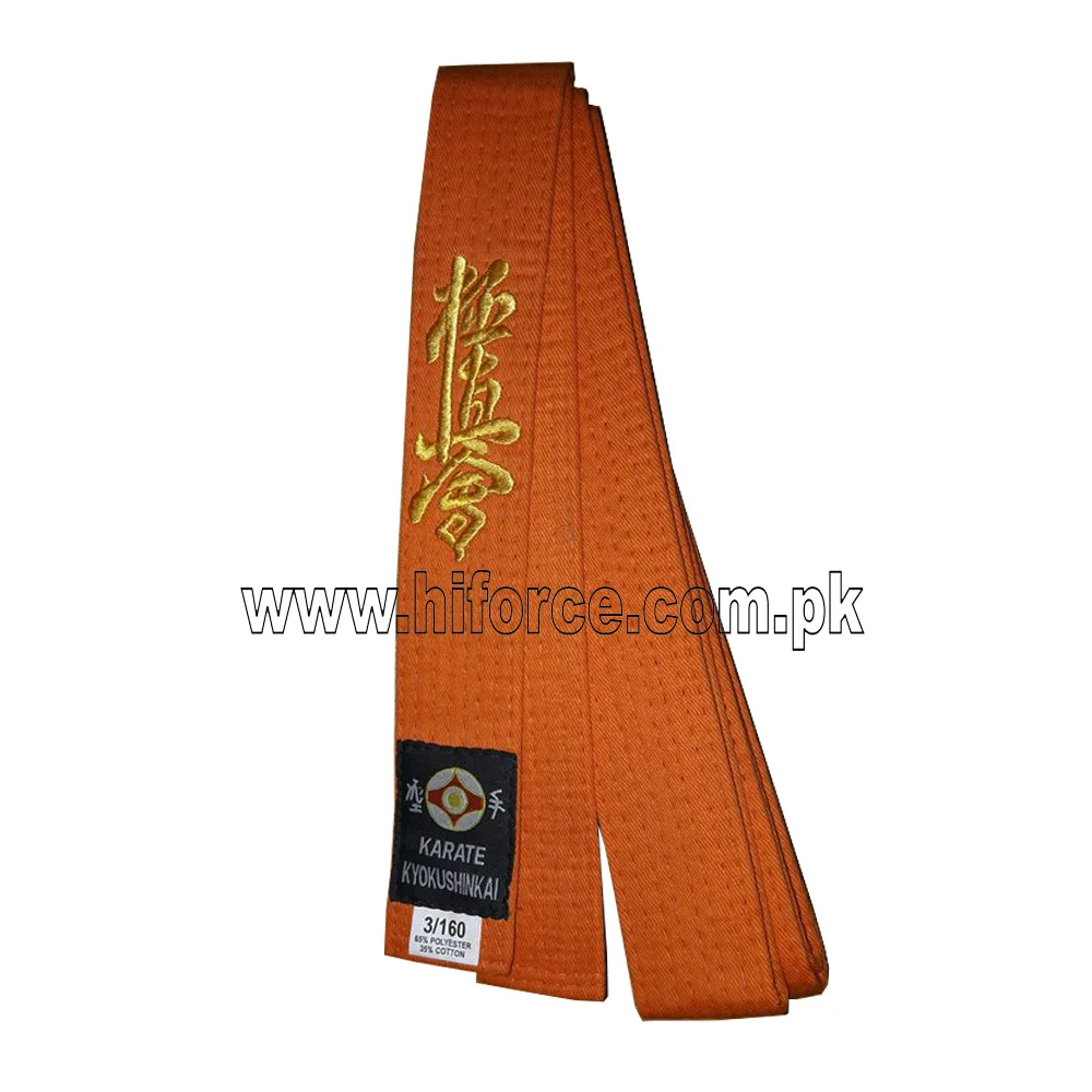 Martial Arts Embroidered Custom Logo Kyokushin Karate Belt - Buy ...