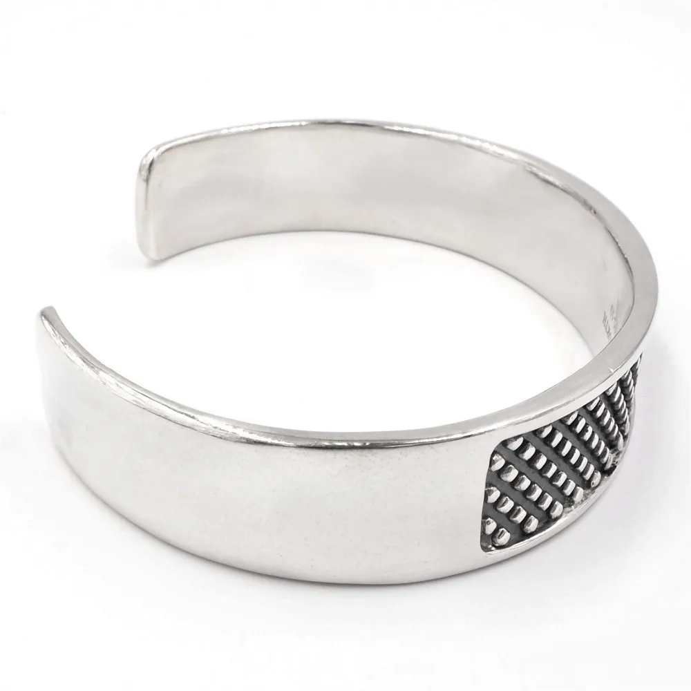 Sterling Silver Bangle For Men Heavy Style Wholesale Bangle With ...