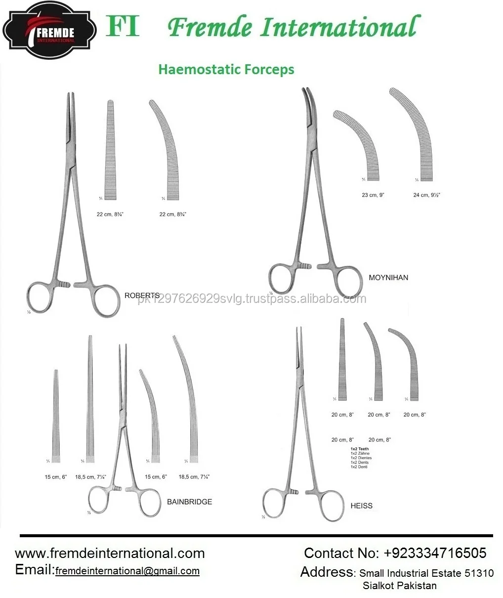 Lovelace Haemostatic Forceps & Baby-Adson Clamps - CE & ISO Certified