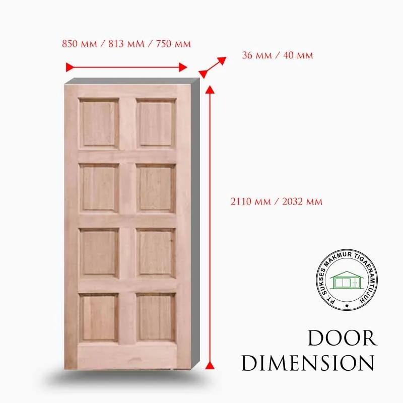 8 Panel Engineered Solid Wooden Door - Buy Veneer Wood Door Design,Wood ...