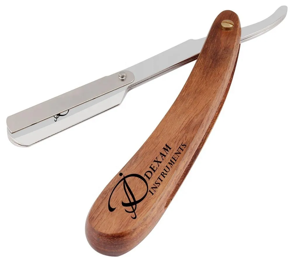 Straight Razor Wooden Handle Private Label Barber Razor Cut Throat ...
