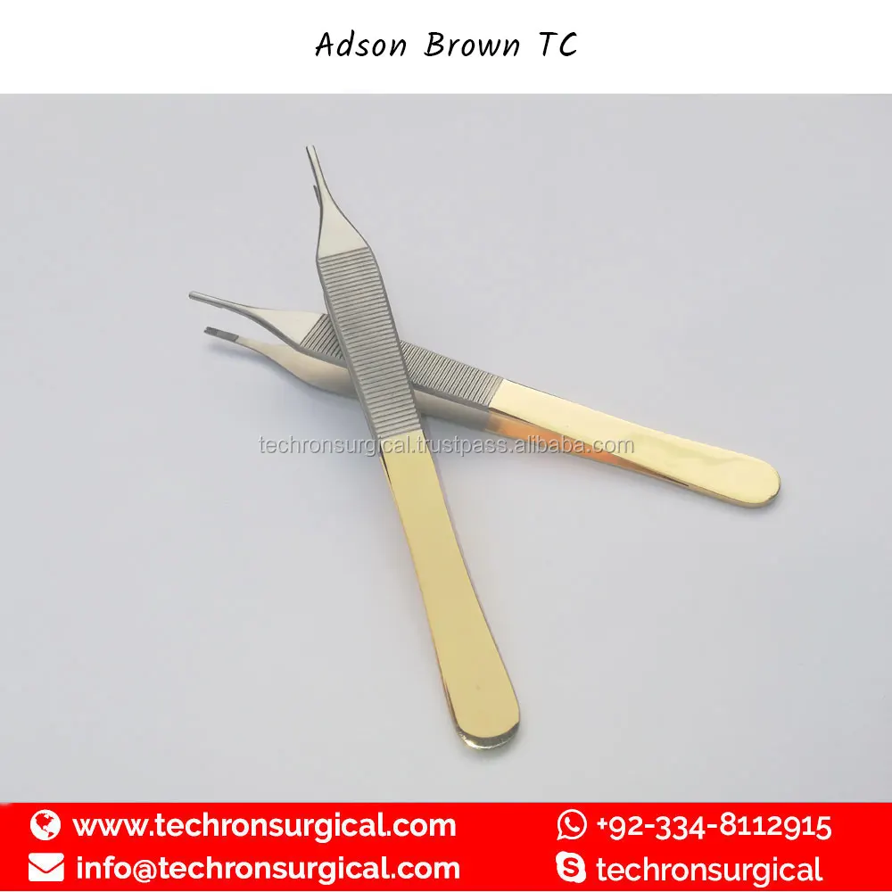 Tc Brown-adson Forceps 4 3/4" 7x7 Teeth With Tungsten Carbide Insert ...
