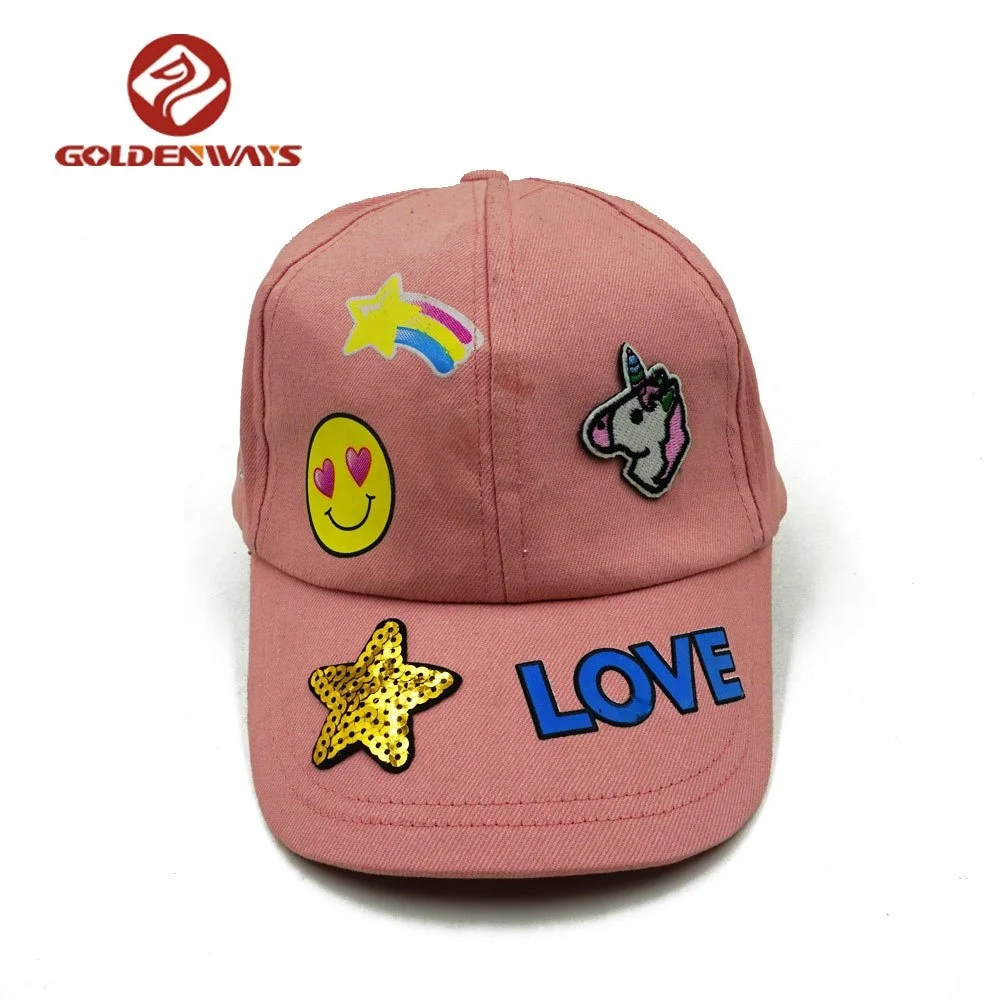 Pink Custom Embroidery Logo Baseball Cap For Kids - Buy Pink Baseball ...
