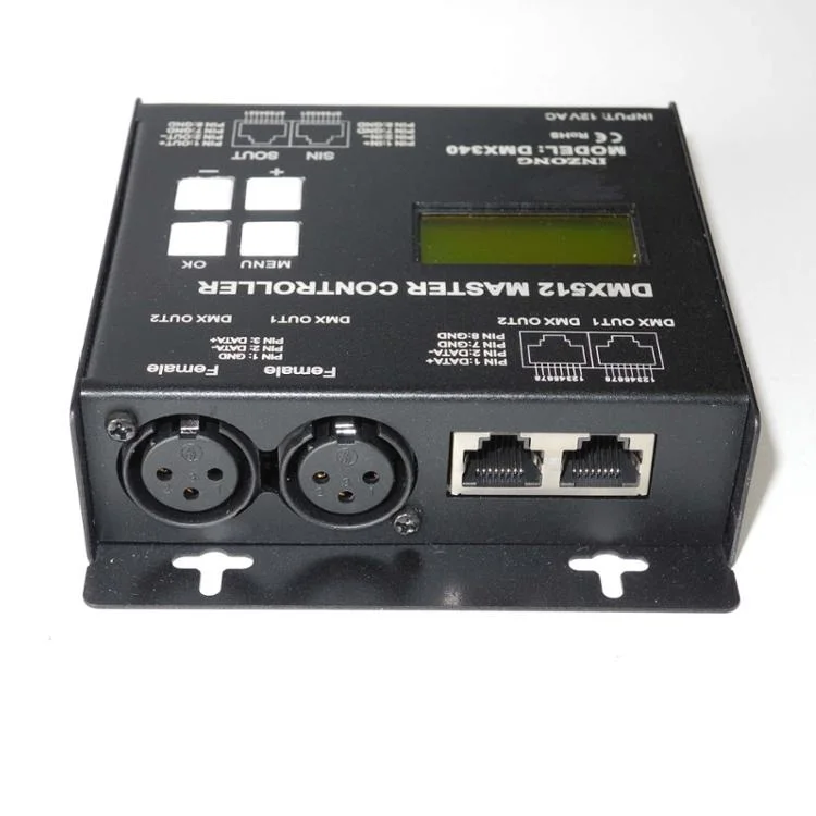 AC/DC Multi-Functional SD Card Remote DMX Controller for RGB LED Lights ...