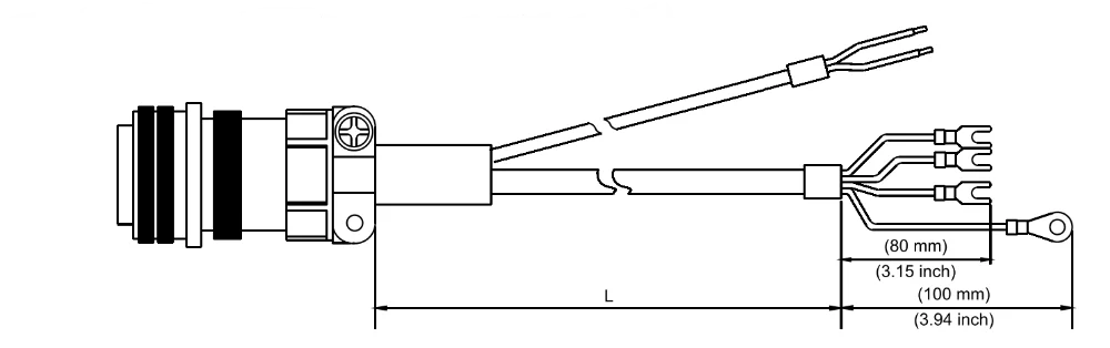 Delta Electric AC Servo Motor Driver Cable Connector