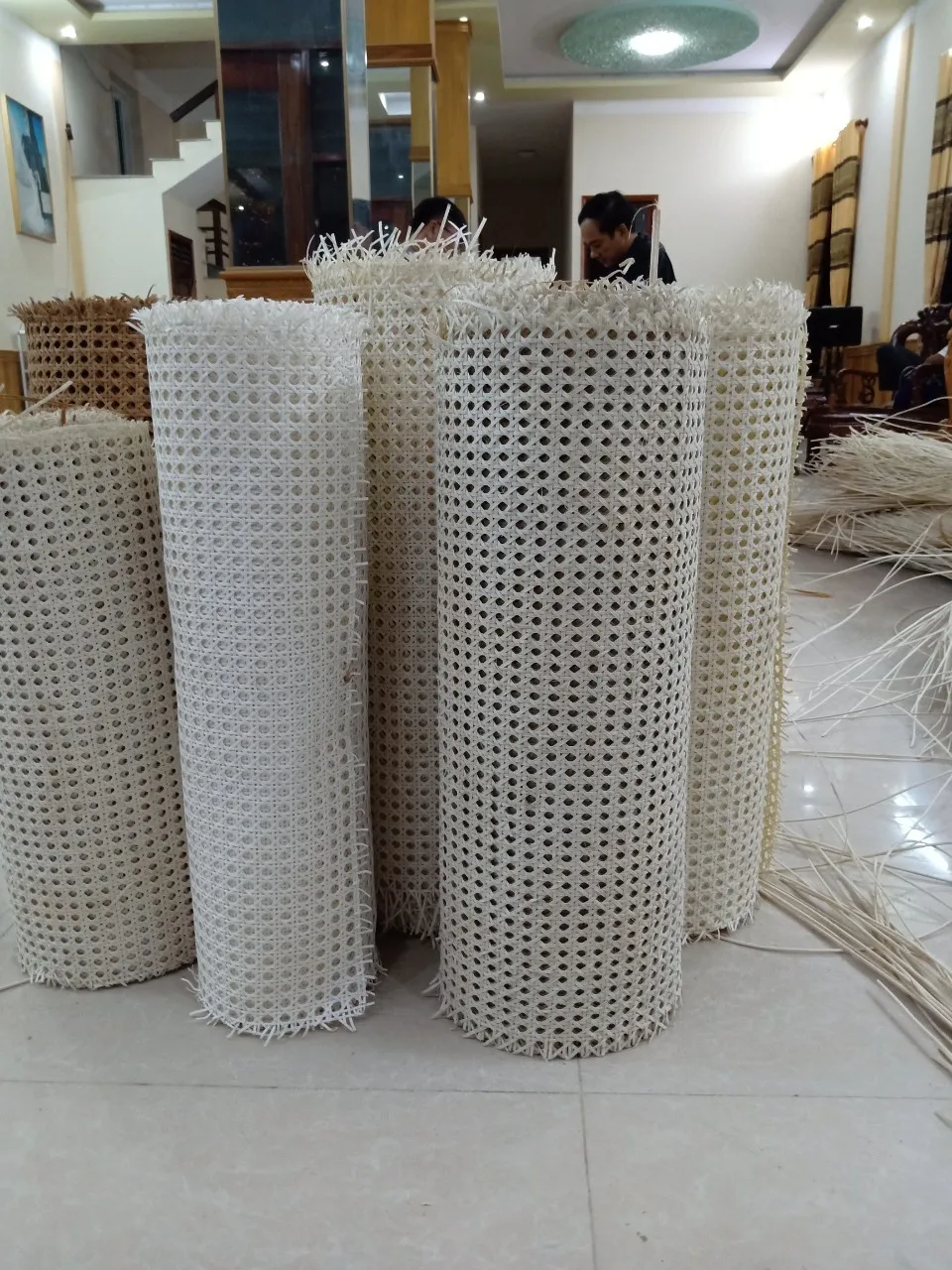 Rattan Bleached - Cane Raw Material - Rattan Webbing Ms Sophie