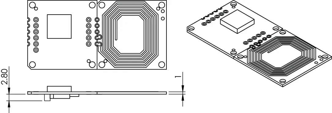 Carte intelligente HF ISO 14443A RFID 13.56MHz, module de lecture de ...