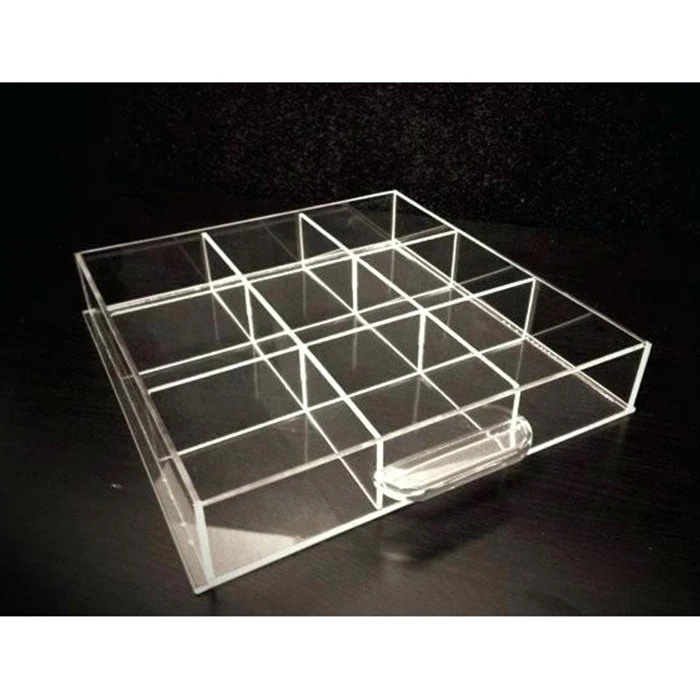 Transparent Plastic Divided Square Tray Acrylic Candy Tray With ...